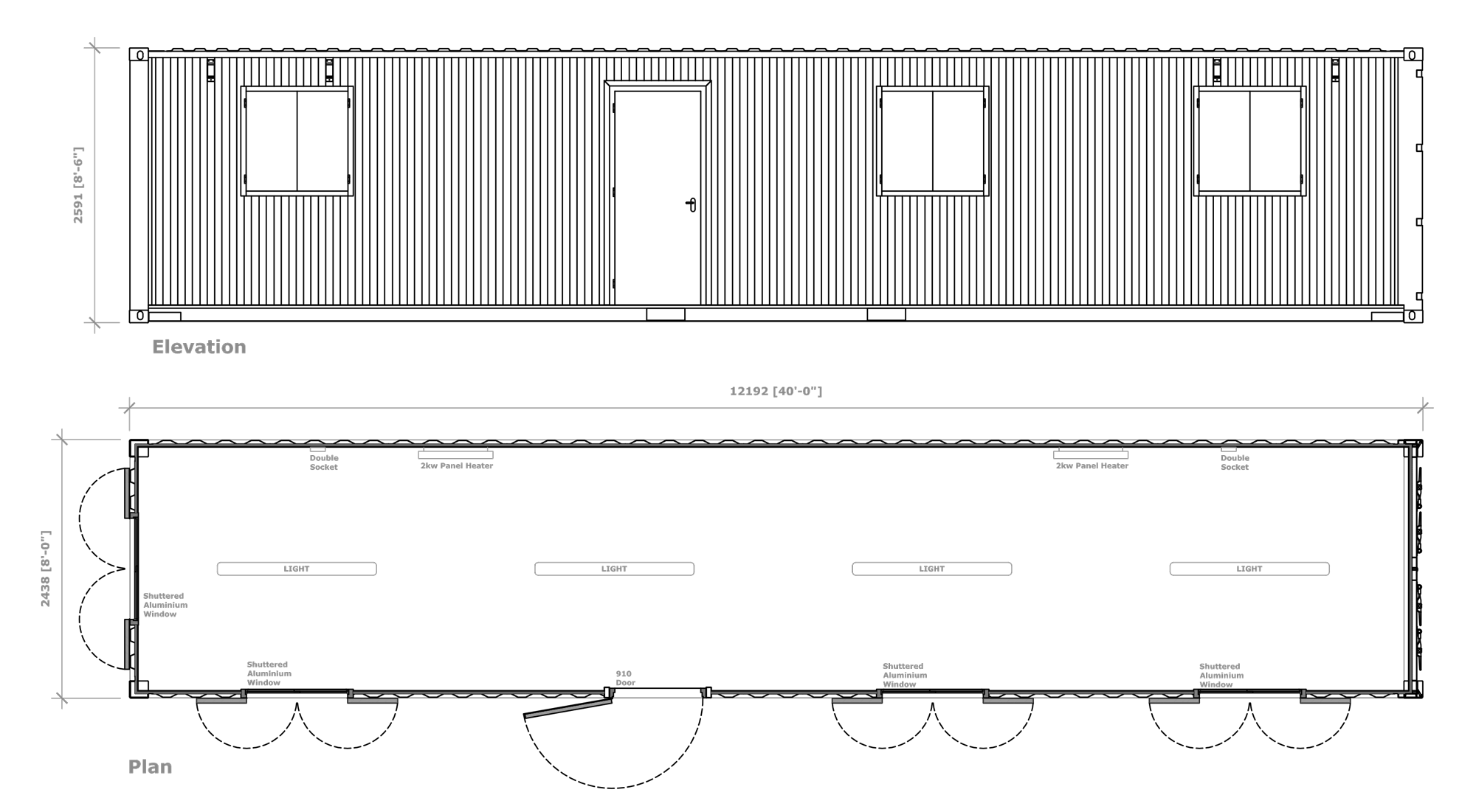 40ft Shipping Container Offices - Container Sales